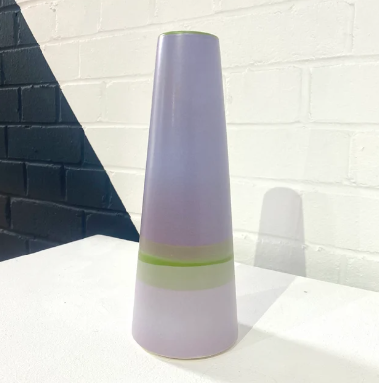 Tall Skyline Vase Lilac and Lime | Craft Leeds
