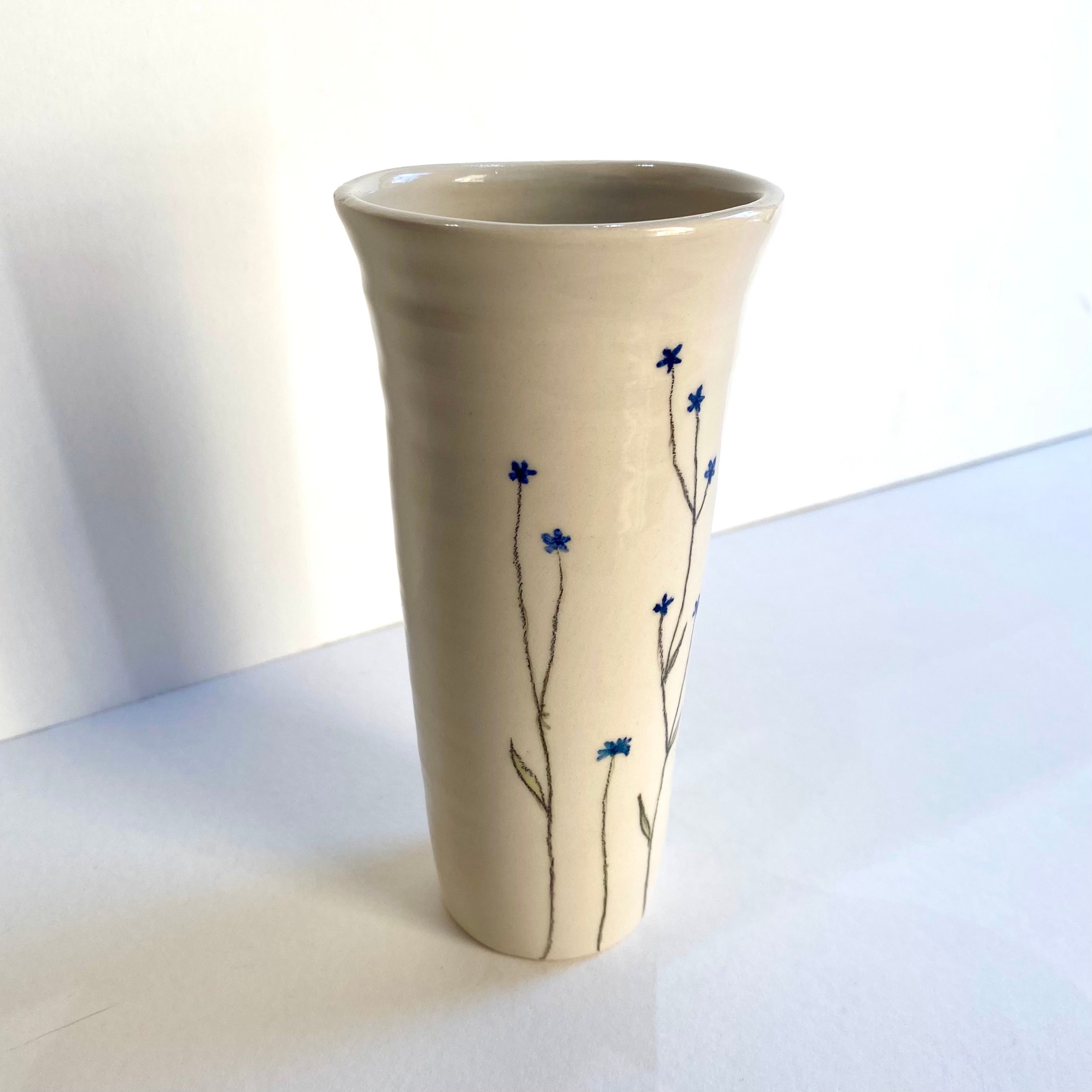Fluted Blue Vase | Craft Leeds