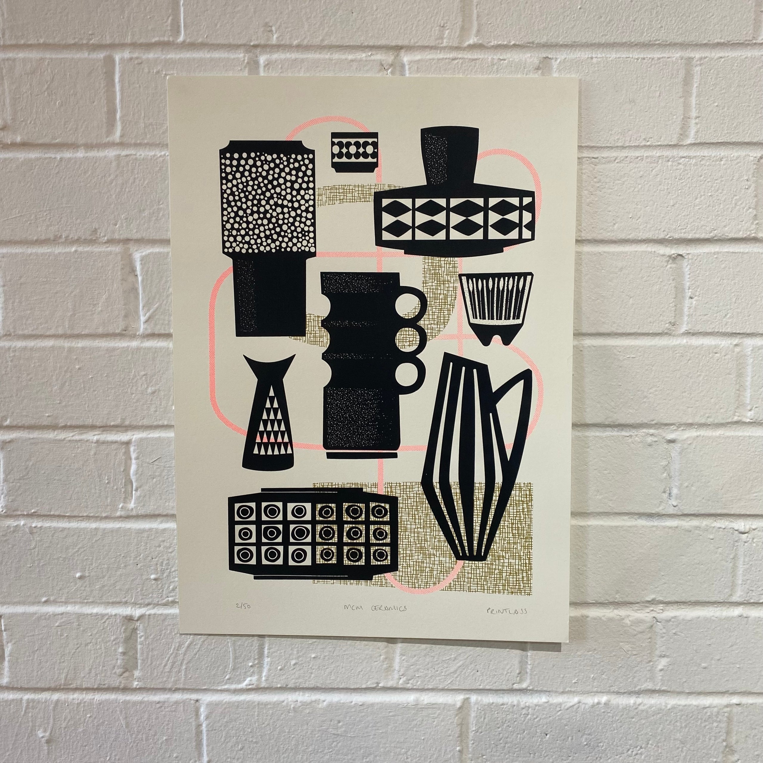'Mid Century Ceramics' - Screen Print | Craft Leeds