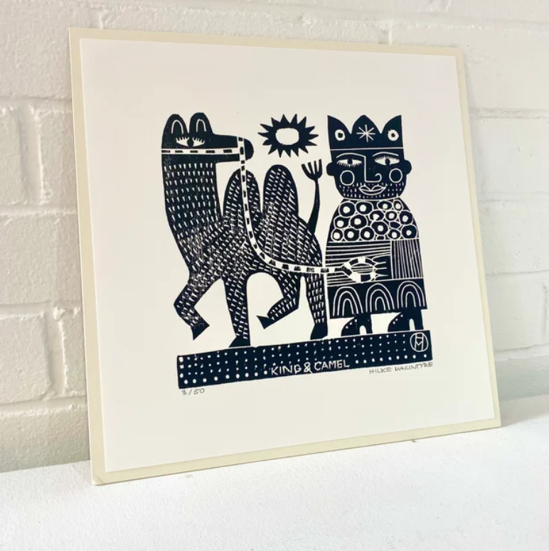 King and Camel 3/50 - Linocut | Craft Leeds